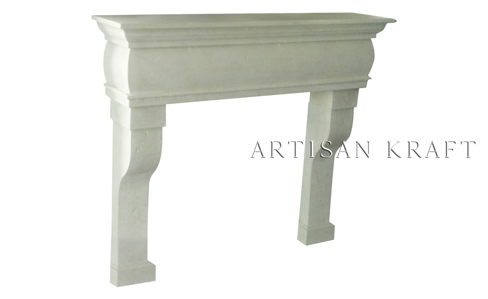 Rustic French Cast Stone Mantel - Artisan Kraft