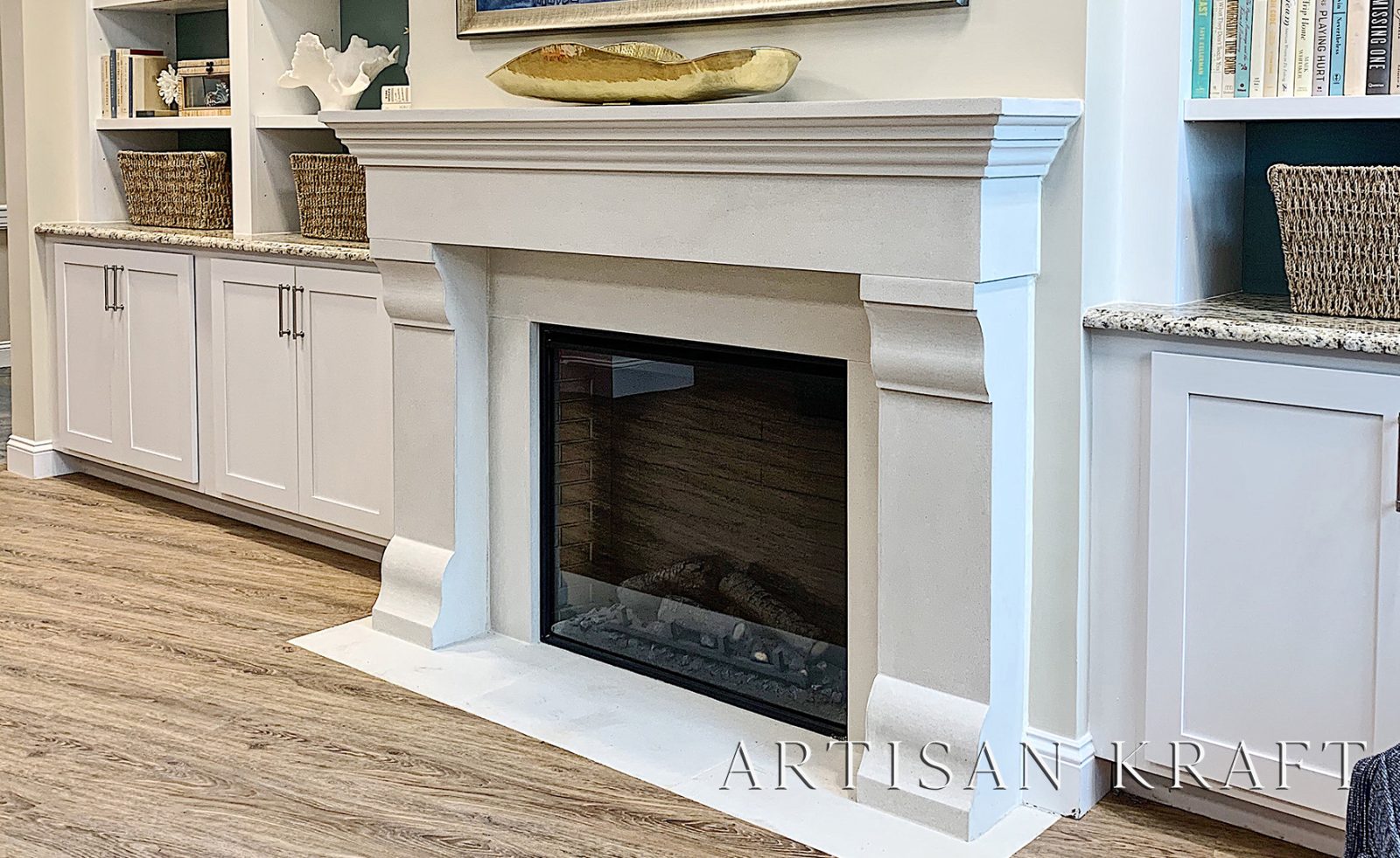 Winnetka Cast Stone Mantel - Artisan Kraft